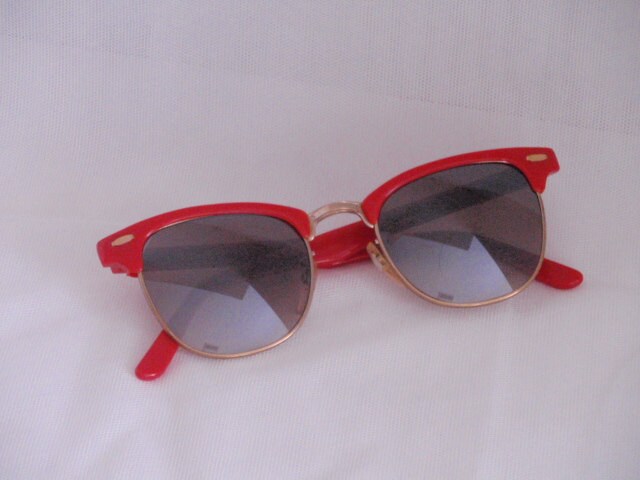 Vintage Red CM Style Sunglasses. Red Retro Sunnies. Cute Red Sunglasses ...