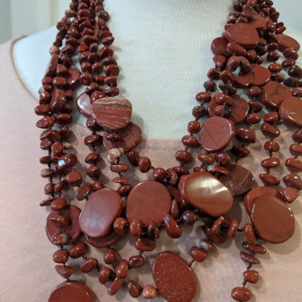 Rust Color Necklace - Etsy