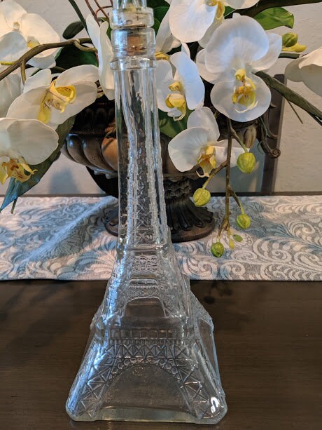 Vintage Clear Glass Eiffel Tower Decanter. Eiffel Tower Brandy Decanter ...