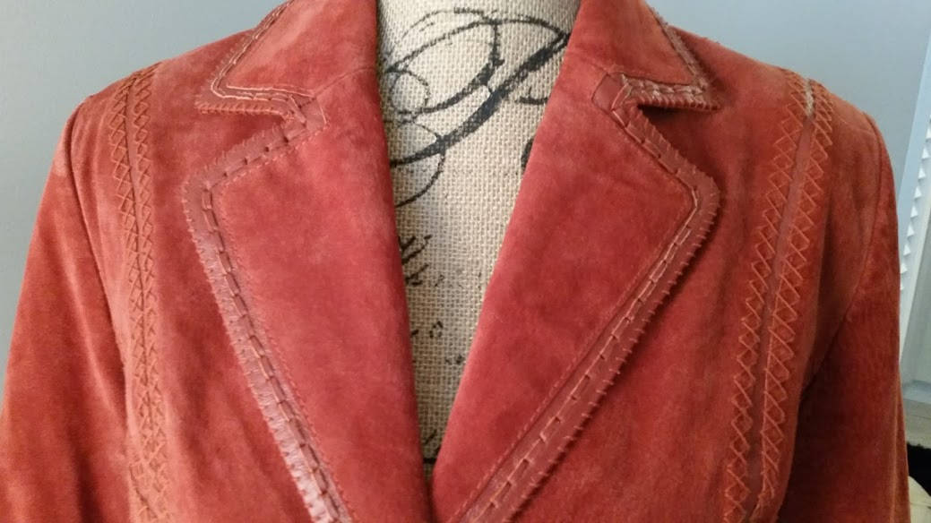 Vintage Pamela McCoy Rust Suede Jacket. Cute Suede and Leather Women's ...