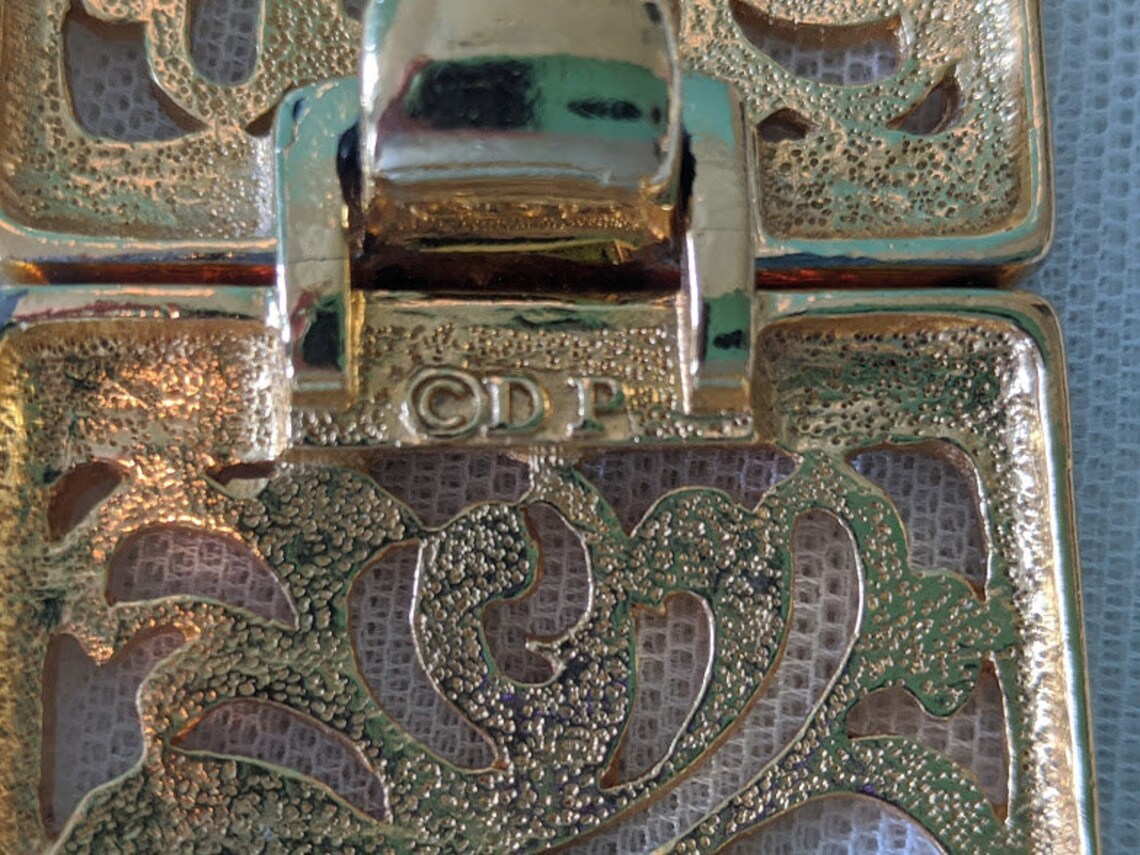 Vintage Ornate Gold Tone Square Shape Belt Buckle. Vintage DP | Etsy