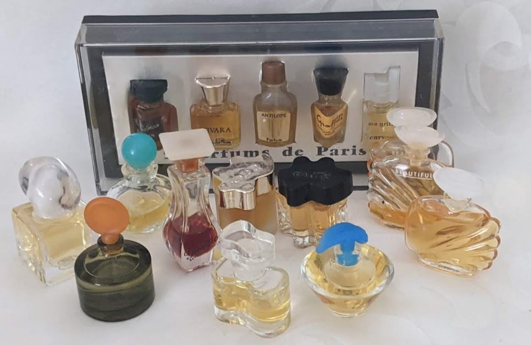 Mini Perfume Bottles Collection. Vintage Box of 5 Parfums De Paris ...