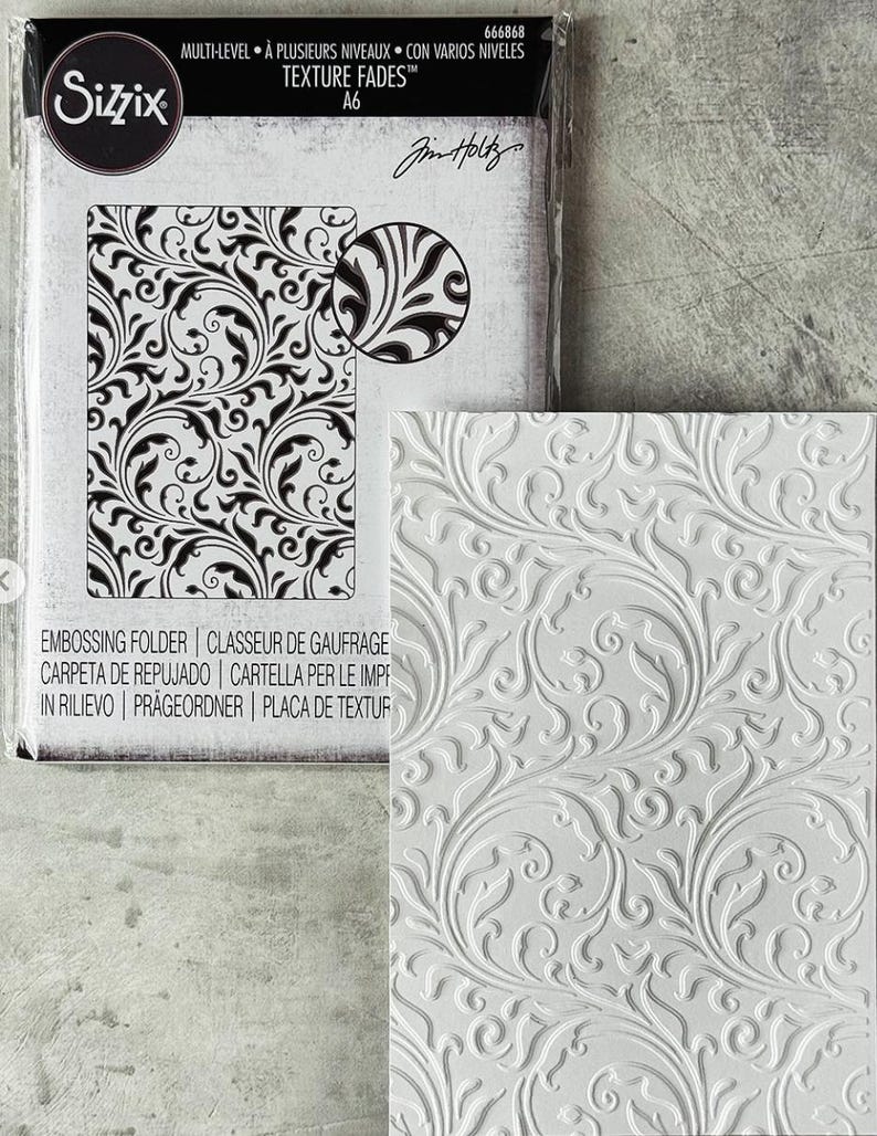 Sizzix Tim Holtz Multi-level Textured VAULT Texured Embossing Folder ...
