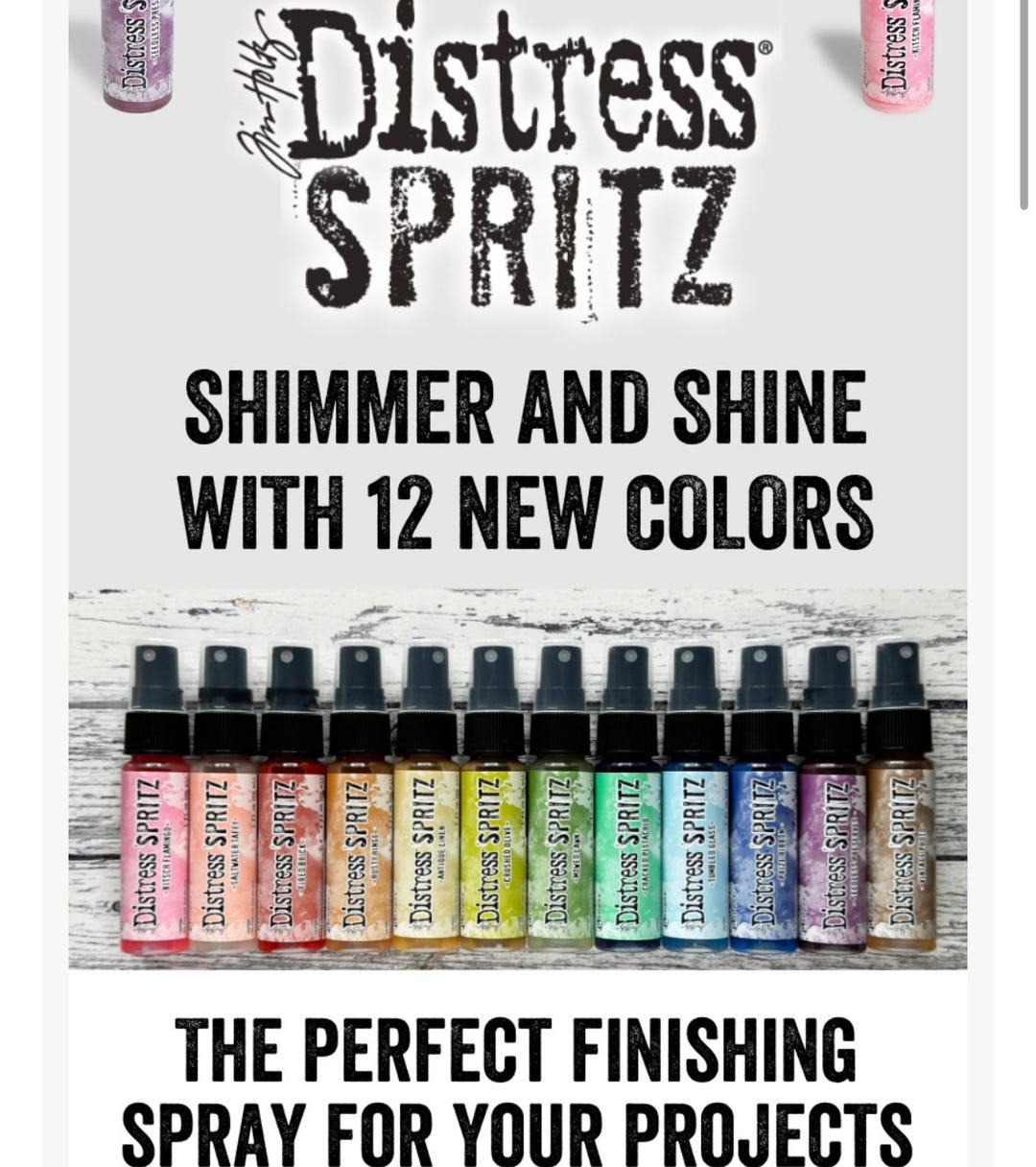 Ranger Tim Holtz DISTRESS SPRITZ SPRAYS- All 12 Color Set- October 2024 ...