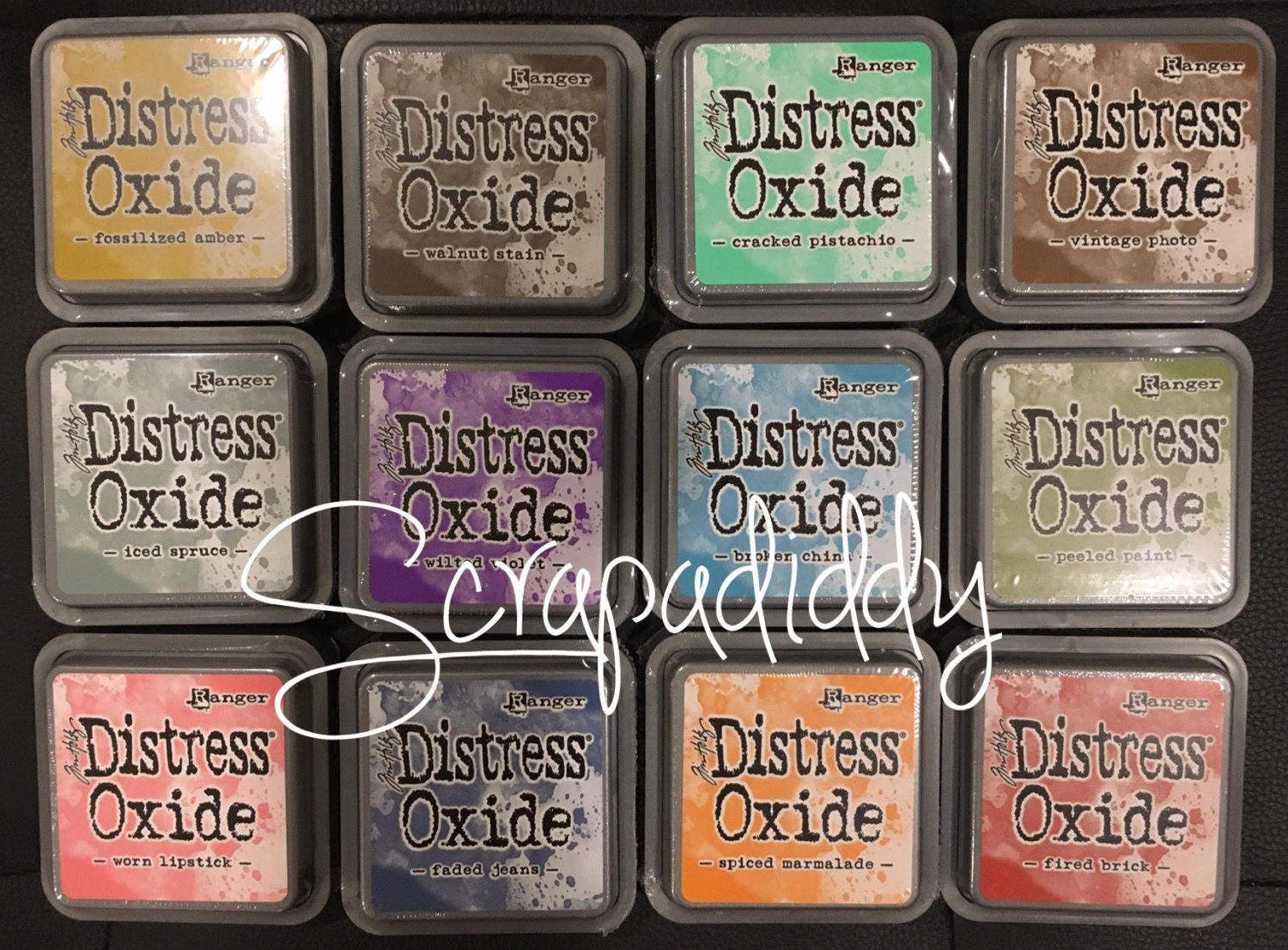 Ranger Tim Holtz DISTRESS OXIDE Ink Pads- Set Bundle of ALL 12 Colors ...