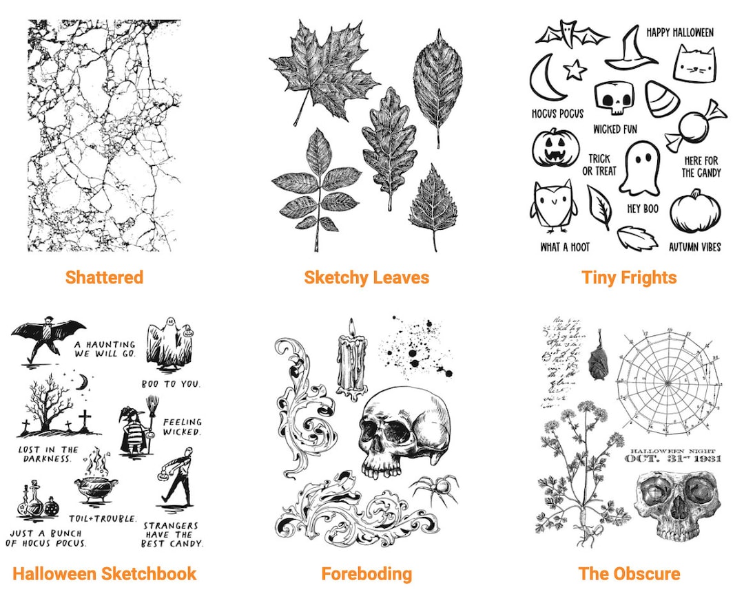 Tim Holtz Stampers Anonymous Rubber Cling Stamp Set HALLOWEEN 2023- YOU ...