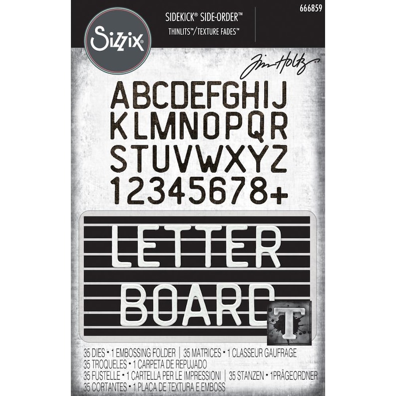 Sizzix Tim Holtz SIDEKICK SIDE ORDER Thinlits + Texture Fades Embossing Folder 2024 Release - Etsy