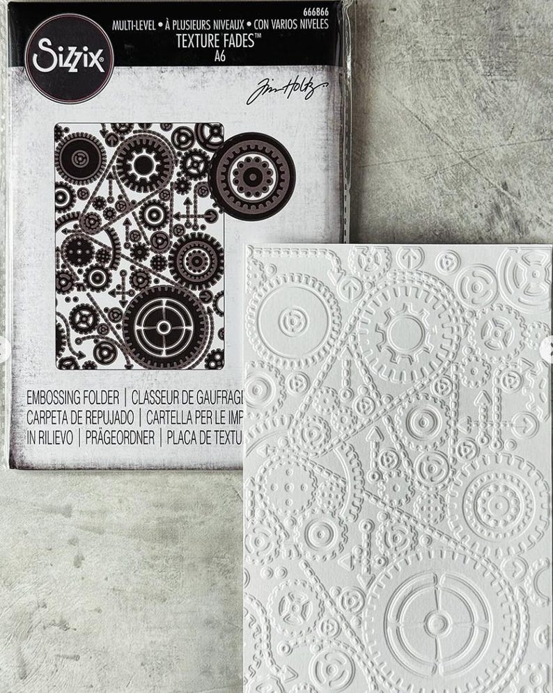 Sizzix Tim Holtz Multi-level Textured VAULT Texured Embossing Folder ...