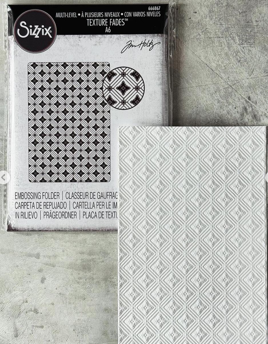 Sizzix Tim Holtz Multi-level Textured VAULT Texured Embossing Folder ...