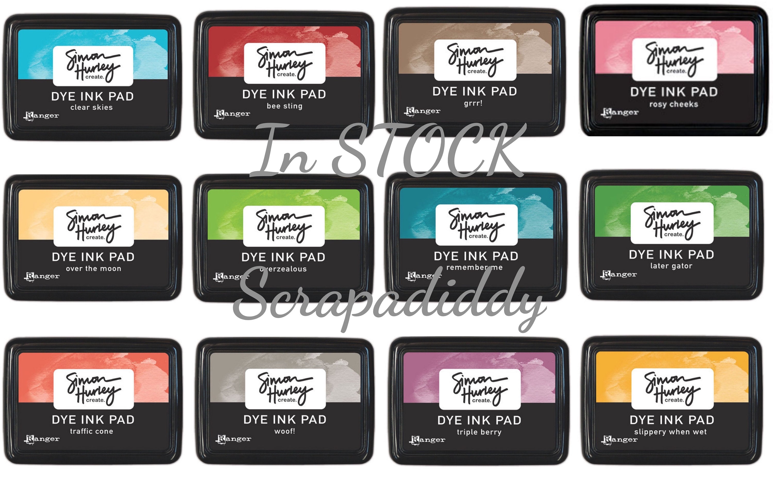 Ranger Simon Hurley Create. Dye Ink Pad COMPLETE SET 12 Ink - Etsy