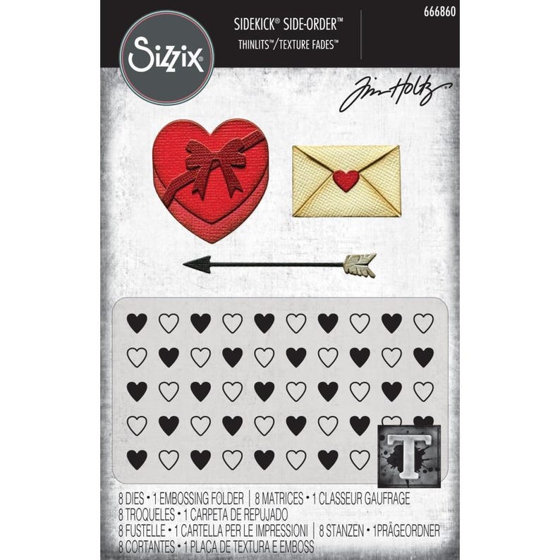 Sizzix Tim Holtz SIDEKICK SIDE ORDER Thinlits + Texture Fades Embossing Folder 2024 Release - Etsy