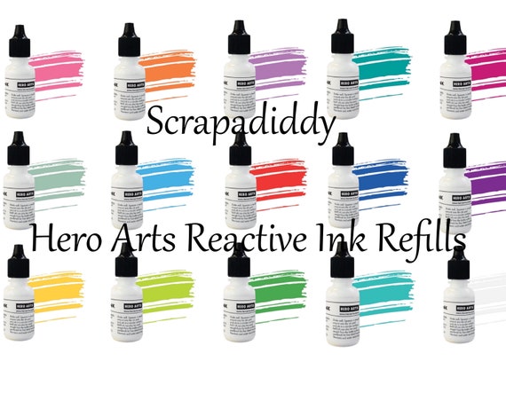 Hero Arts REACTIVE INK REFILLS Reinkers Set Bundle of All 15 | Etsy