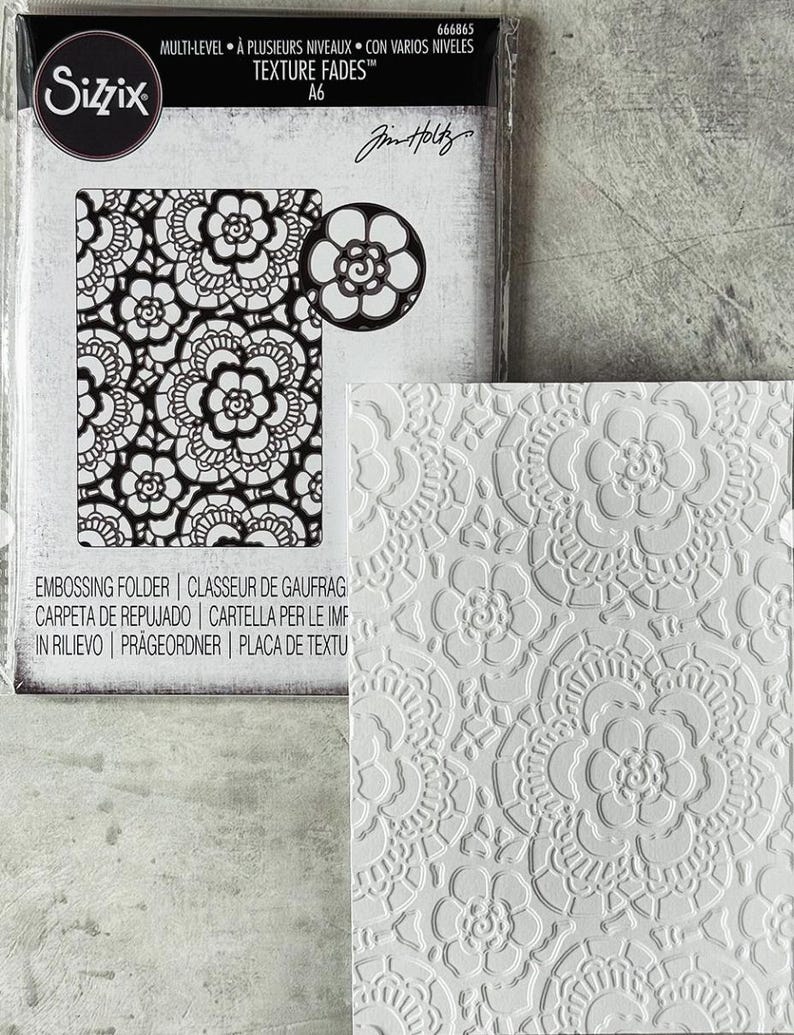 Sizzix Tim Holtz Multi-level Textured VAULT Texured Embossing Folder ...