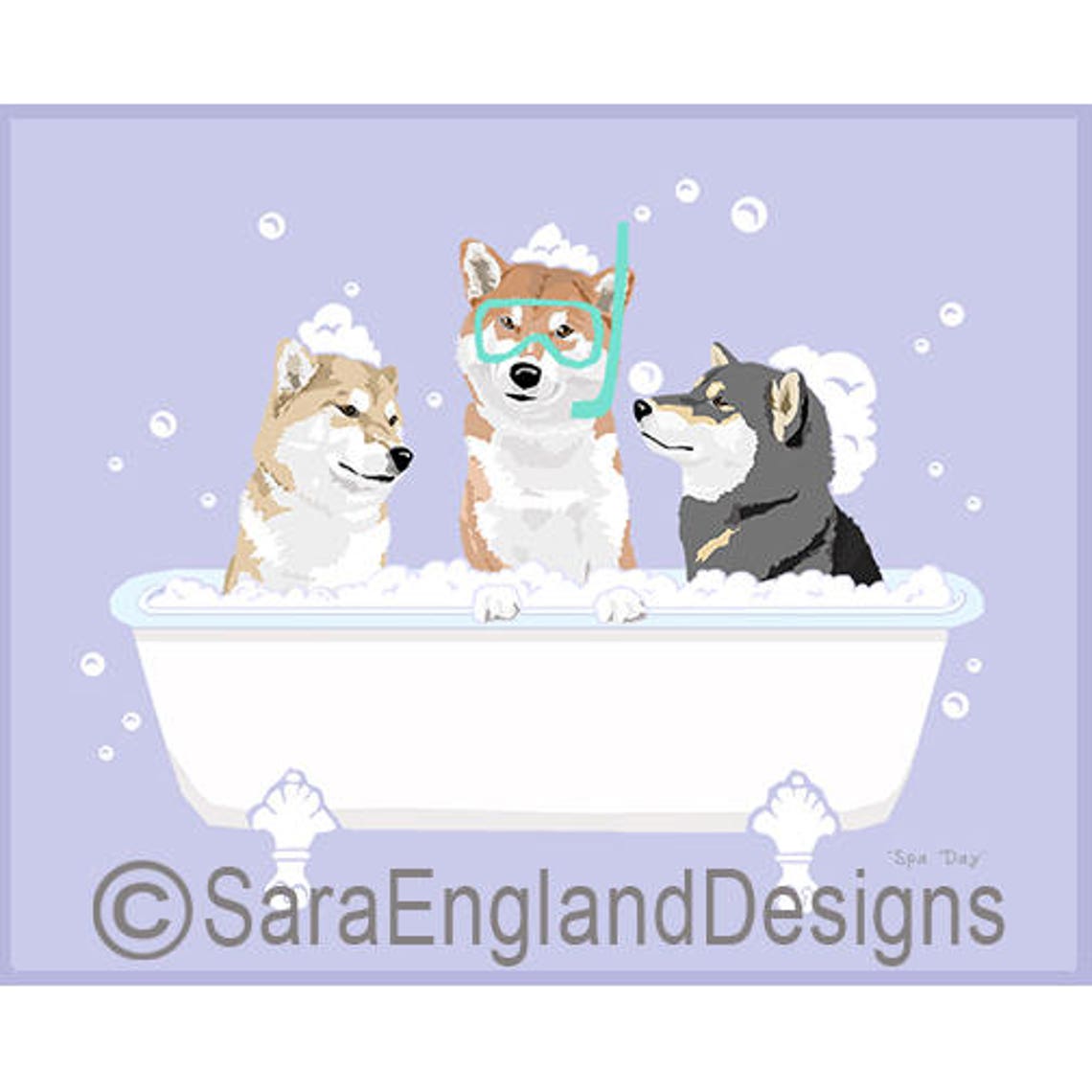 Spa Day Shiba Inu | Etsy