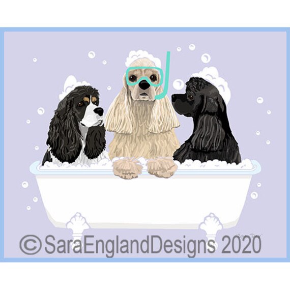 Spa Day American Cocker Spaniel Etsy