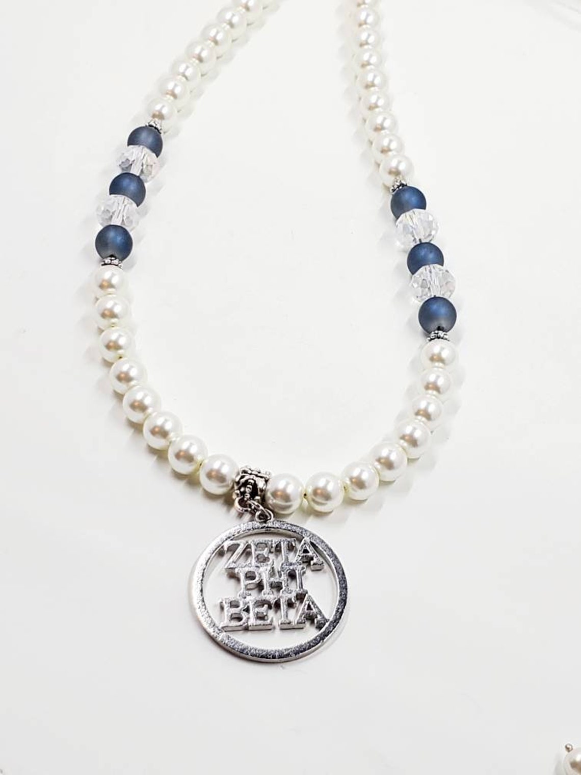 Zeta Phi Beta Pearl Necklace Etsy