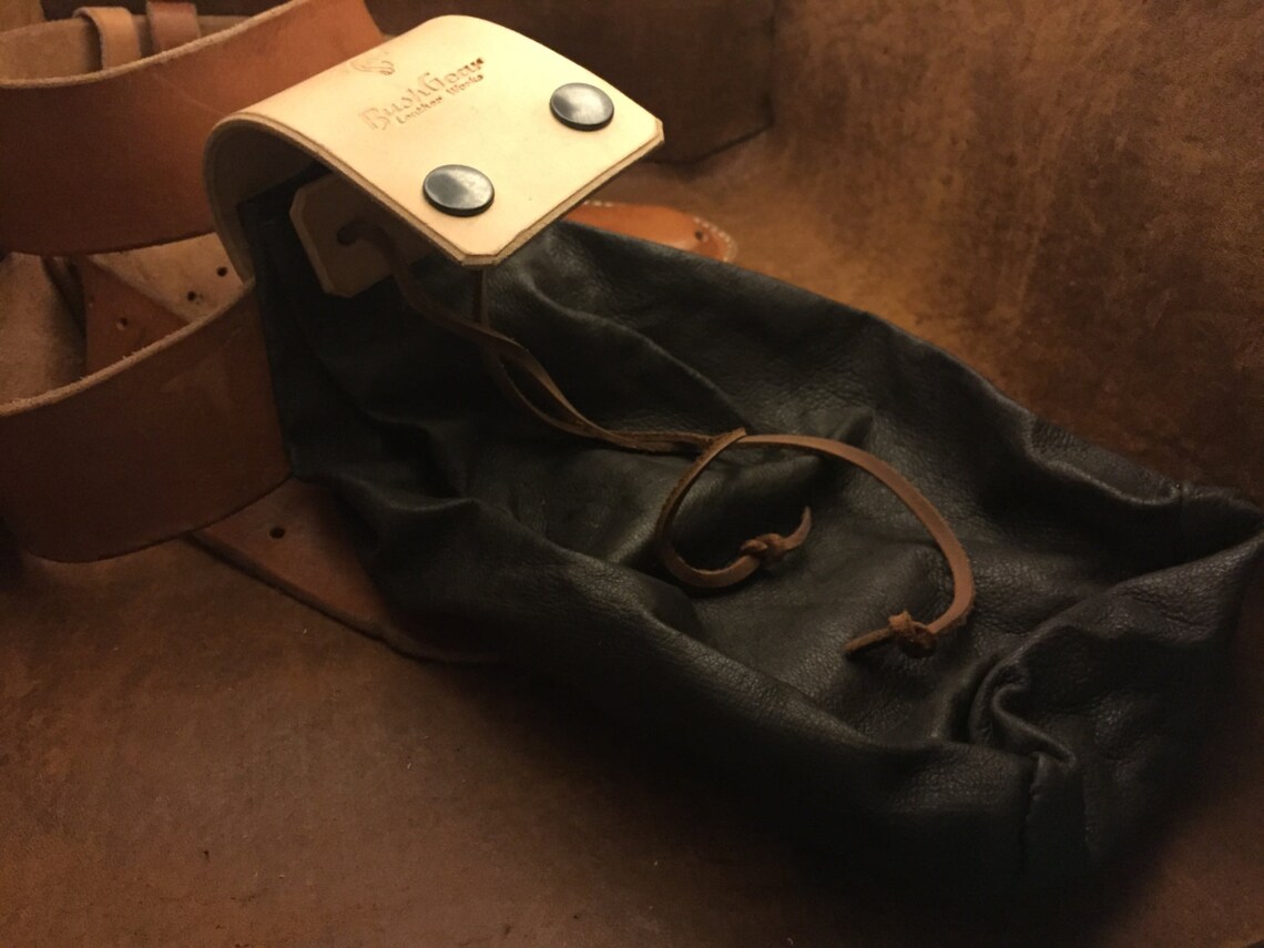 Handmade Leather Folding Pouch - Etsy