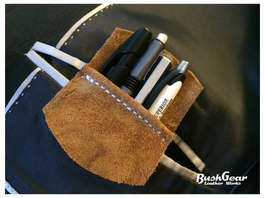 Leather Pocket Protector / Pencil Pouch / Pen Pocket / Pen Case / Pen ...