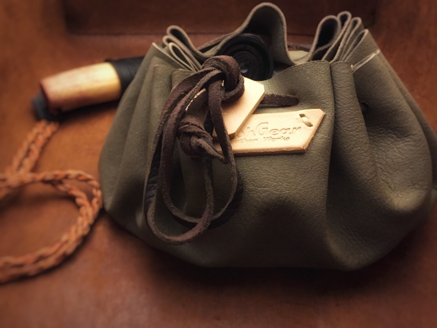 Tinder / Survival Kit / Fire Starting Kit Leather Pouch Green - Etsy