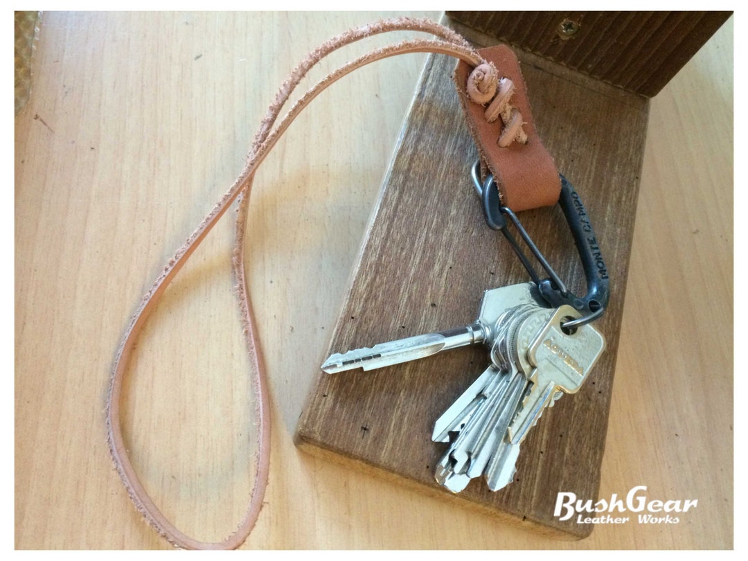 Leather Lanyard Keychain - Etsy