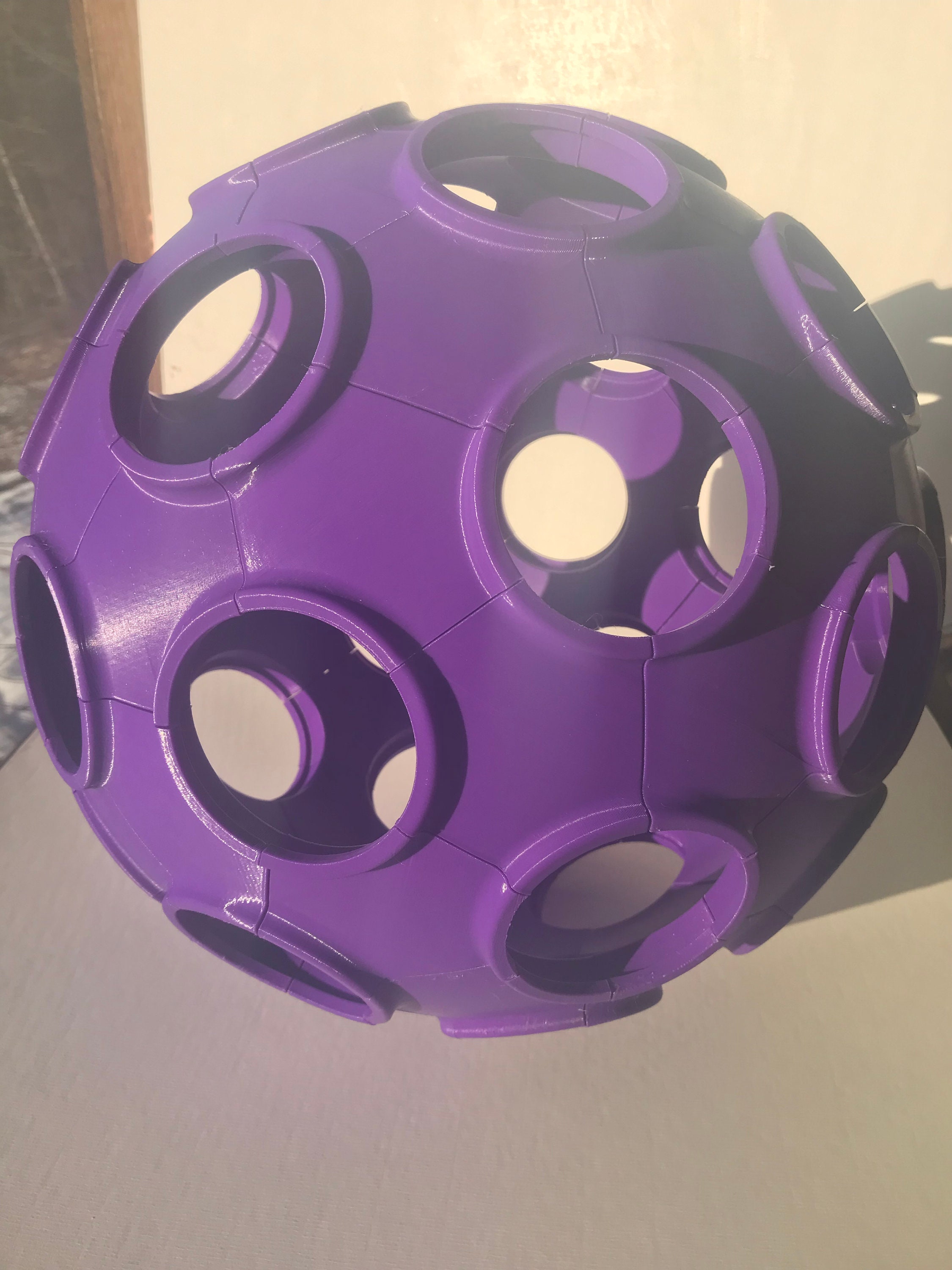 Fly's Eye Geodesic Dome Model 3D Printed Model Kit Midnight Purple PLA ...