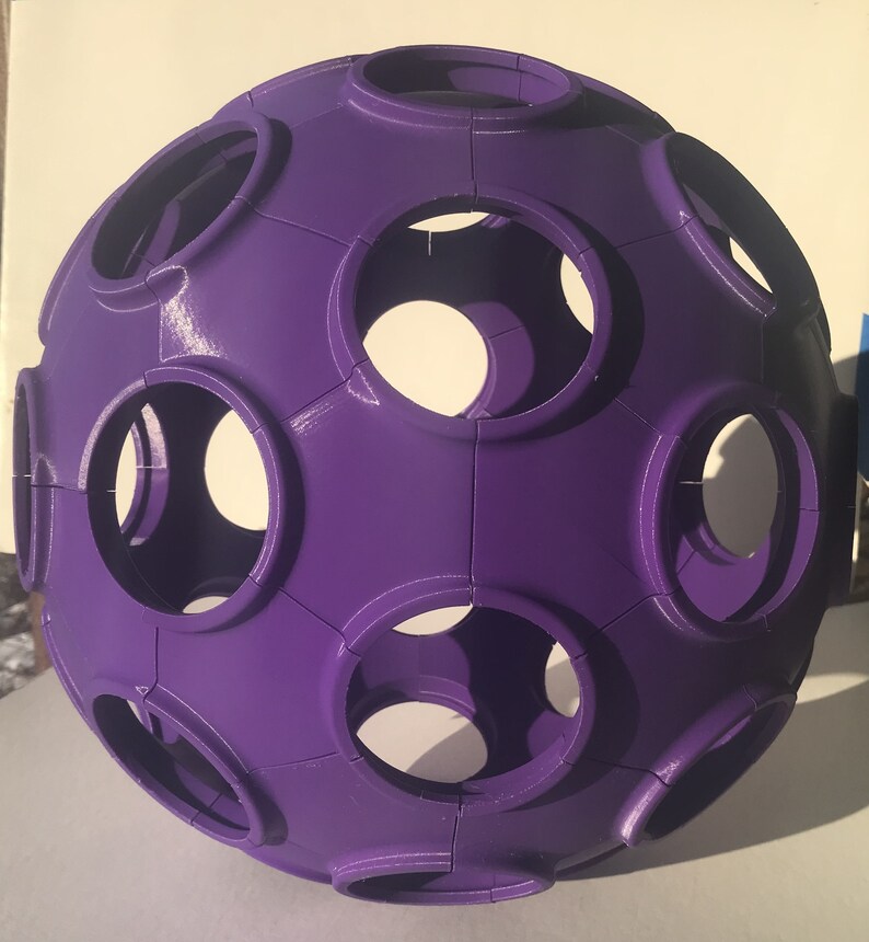 Fly's Eye Geodesic Dome Model (3D Printed Model Kit ) " Midnight Purple ...