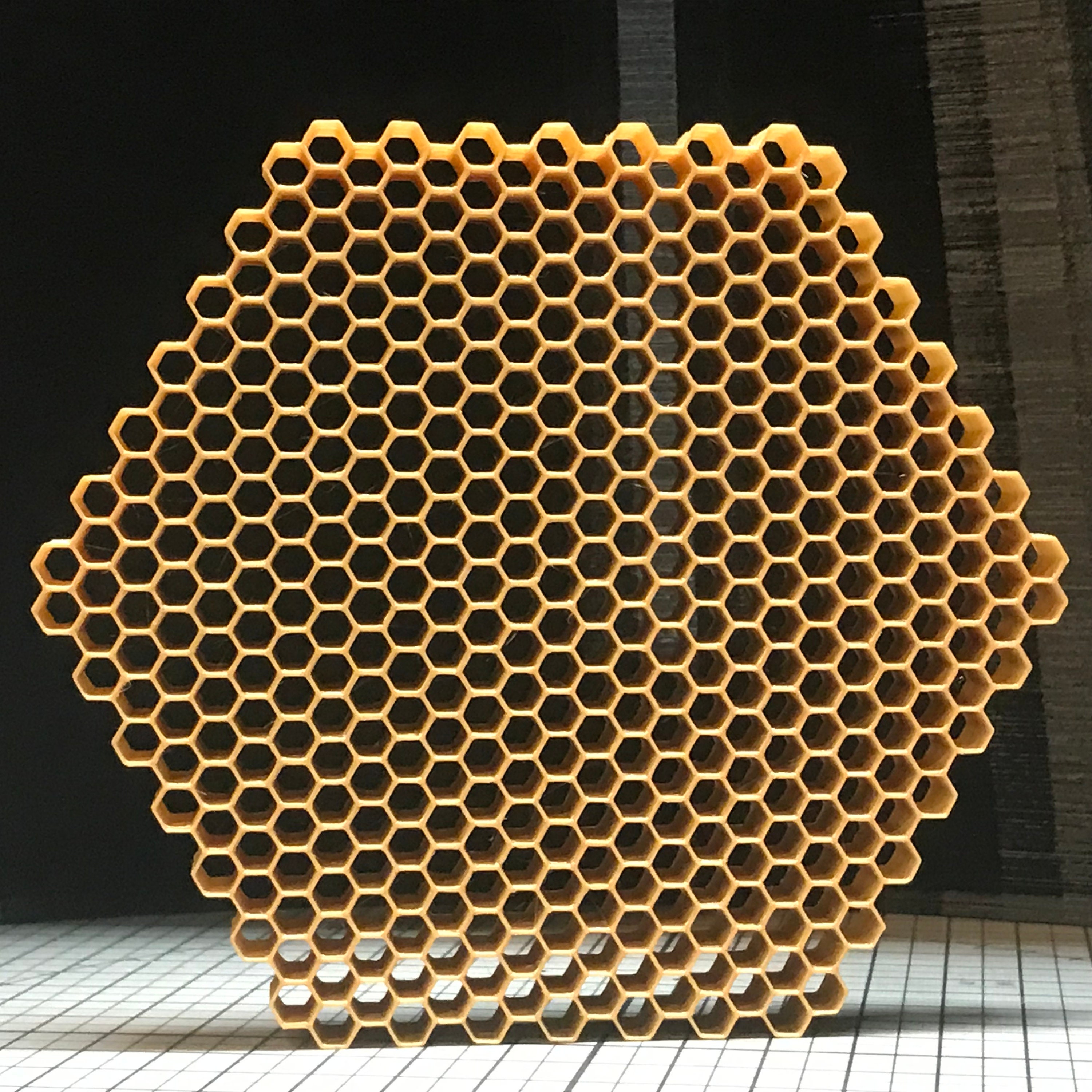 3D Printed Gold Biomimicry Honeycomb Hexagon Physical Part 6" X .55" PLA Made to Order - Etsy UK