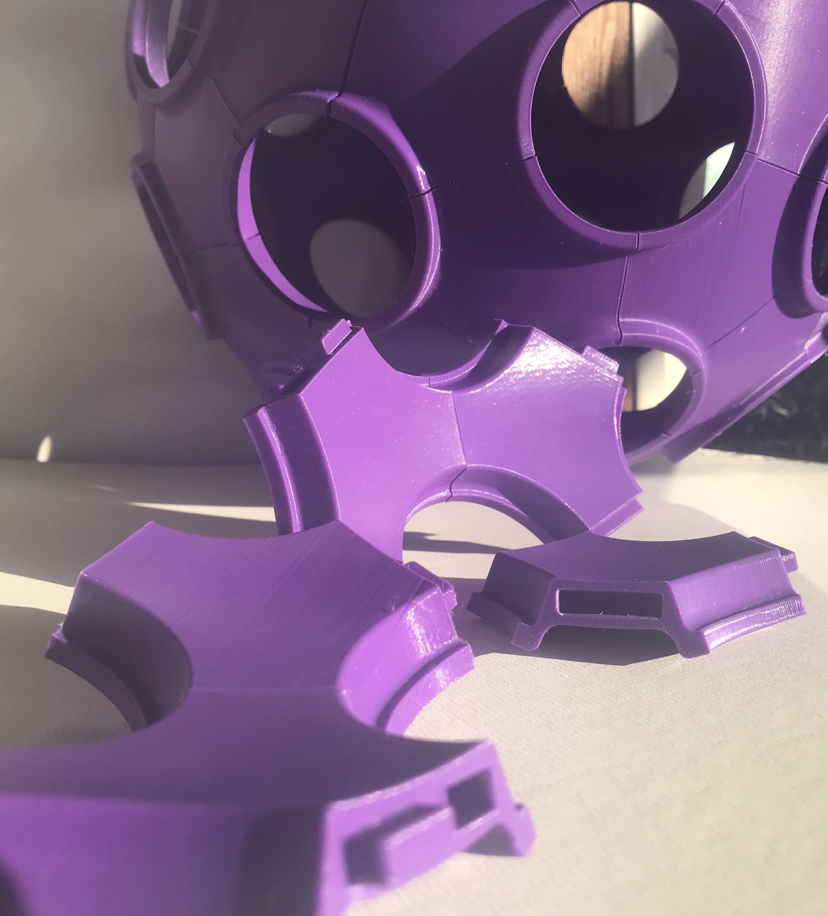 Fly's Eye Geodesic Dome Model 3D Printed Model Kit Midnight Purple PLA ...