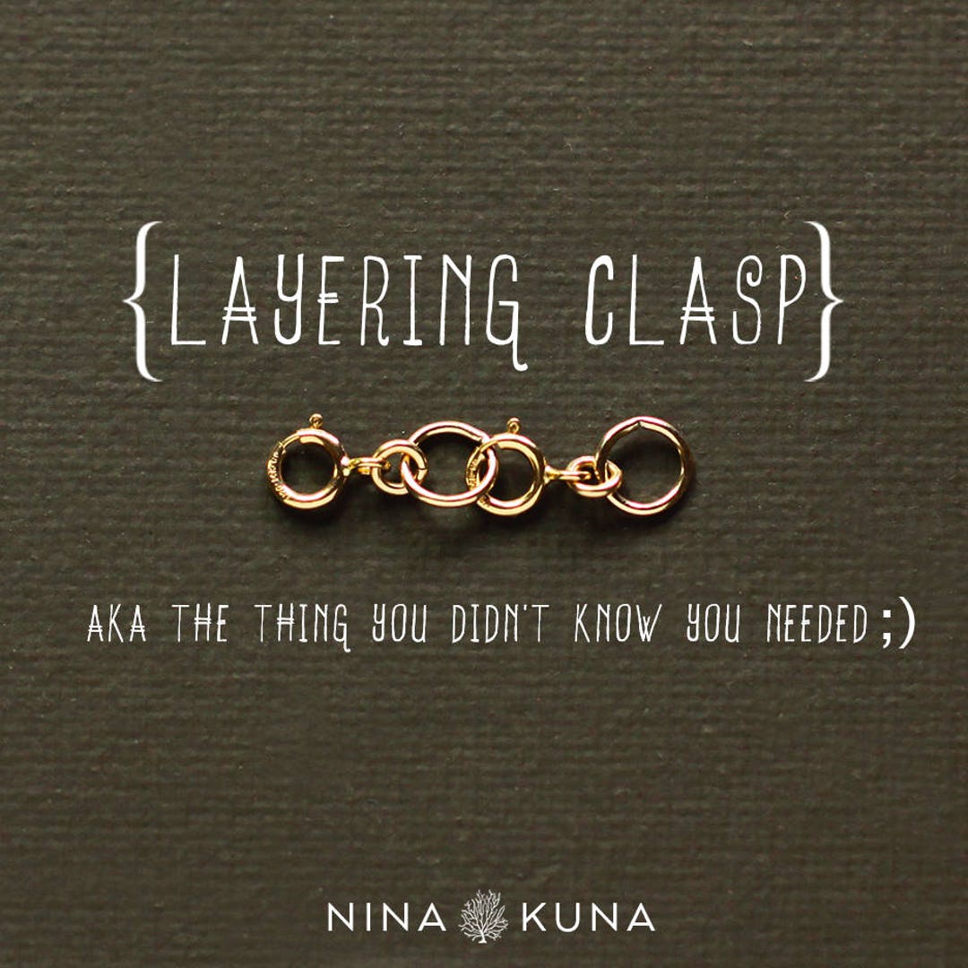Necklace Extender - Layering Clasp - Layered Necklace Clasp, Gold Fill ...