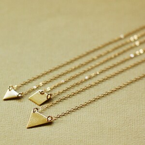Small Gold Square Necklace - 14K Gold Filled Chain - Etsy