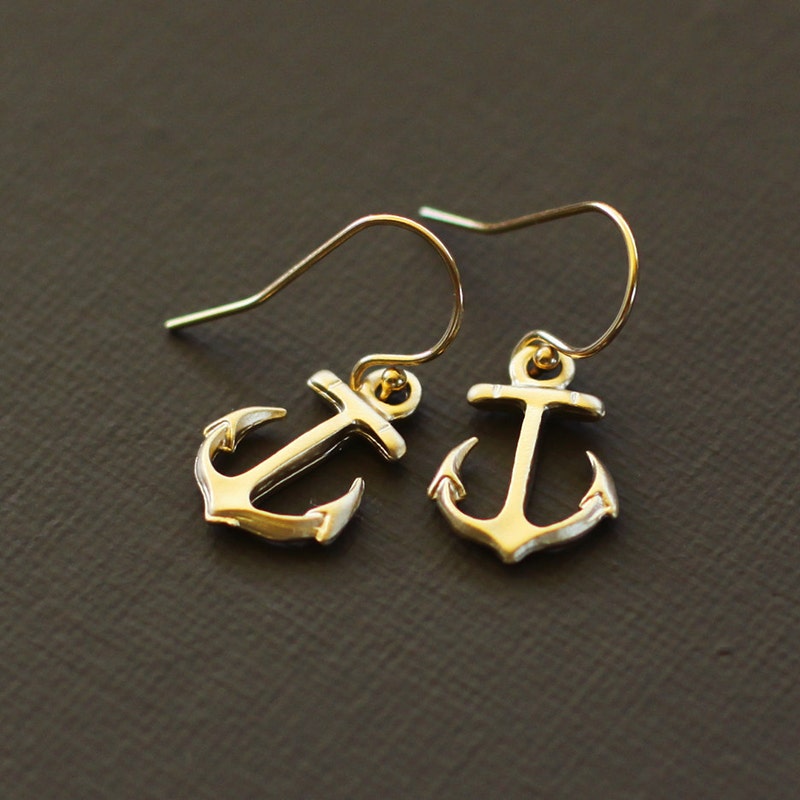 Anchor Earrings - Etsy