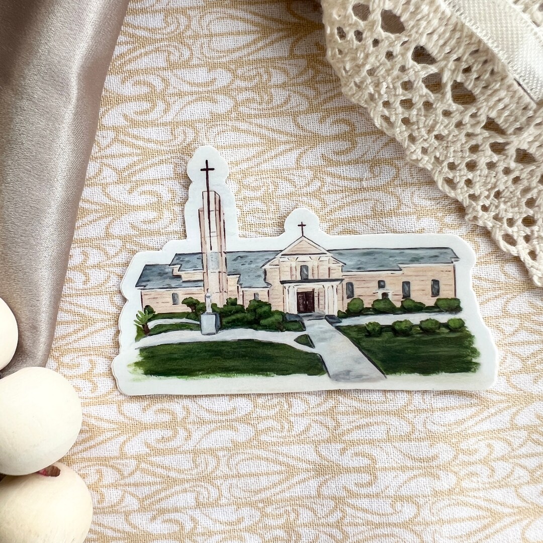 Sacred Heart Catholic Church Sticker// Church Sticker// Vinyl Stickers ...
