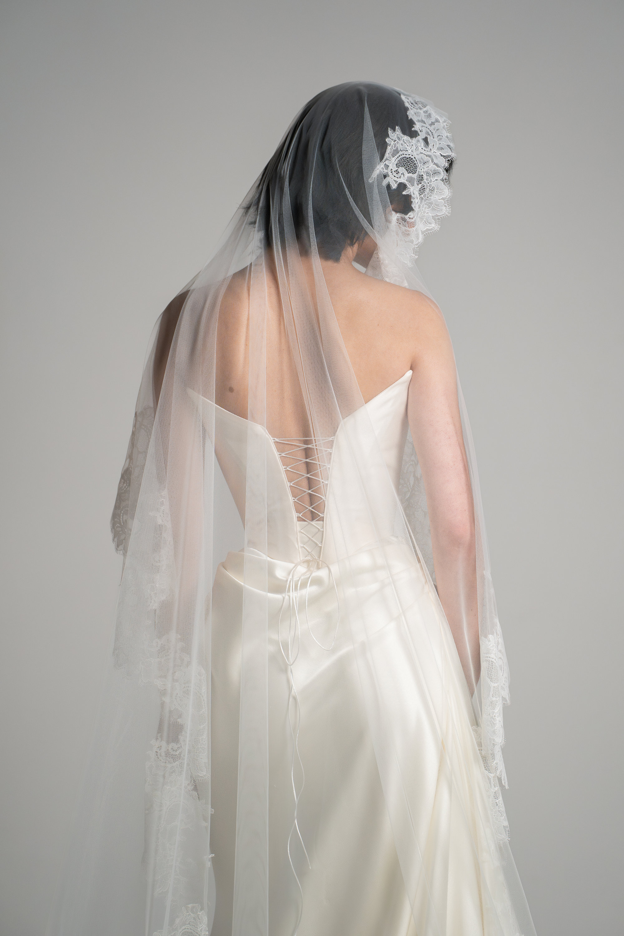 GABRIELLE | Pre-order off White Cream Draped Satin Skirt Drop Basque ...