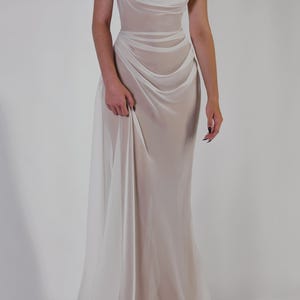 POWDER | Pre-order Handmade Draped off White Chiffon Sheer Mesh Wedding ...
