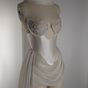 ANDREA | Pre-order off White Basque Waist Corset Belt Embroidered ...