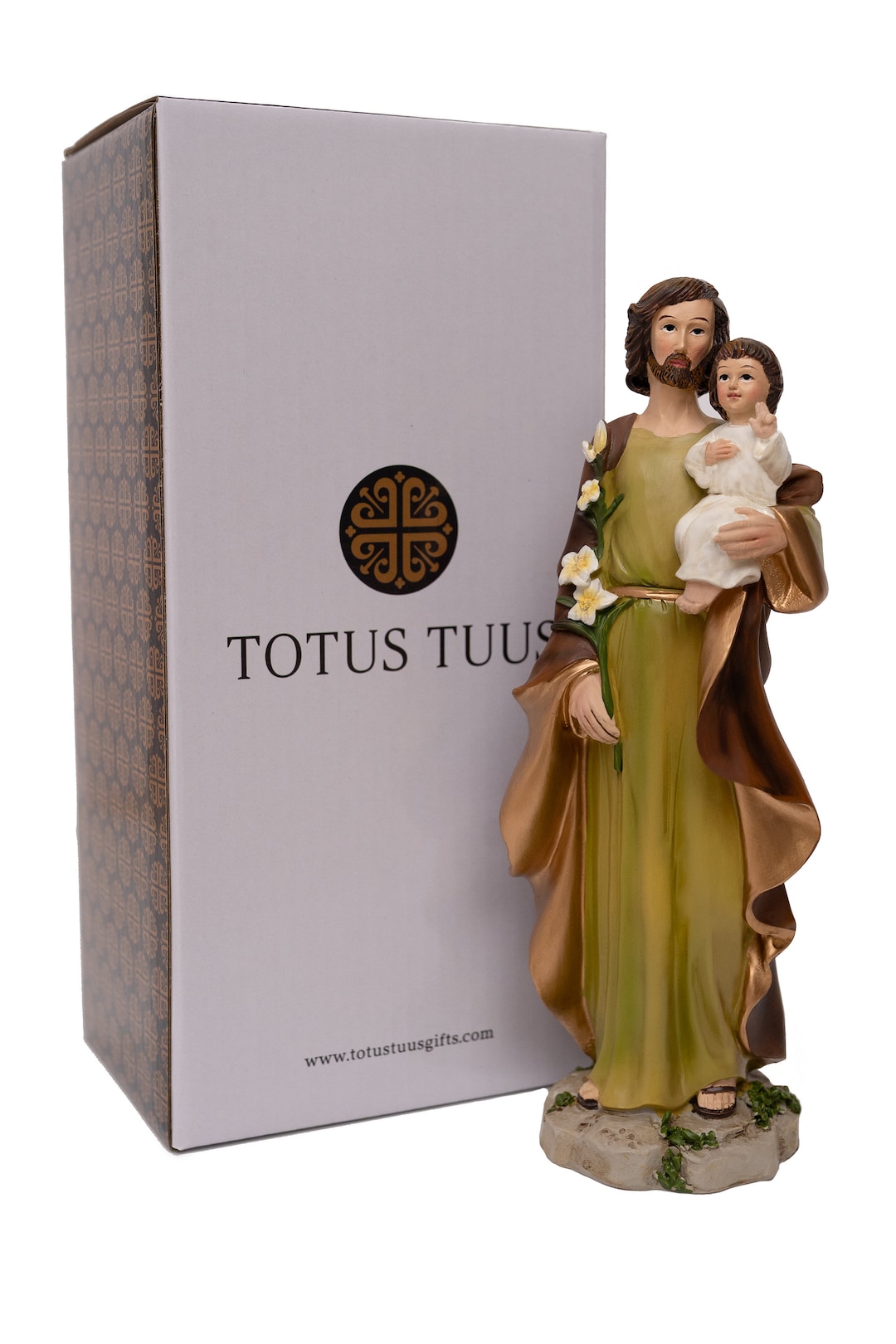 Hand-painted St. Joseph Statue: Catholic Home Decor, House Selling Aid ...