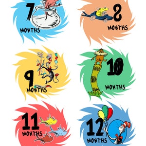 Printable Monthly Iron on Transfer~ Dr. Seuss Collection~instant ...