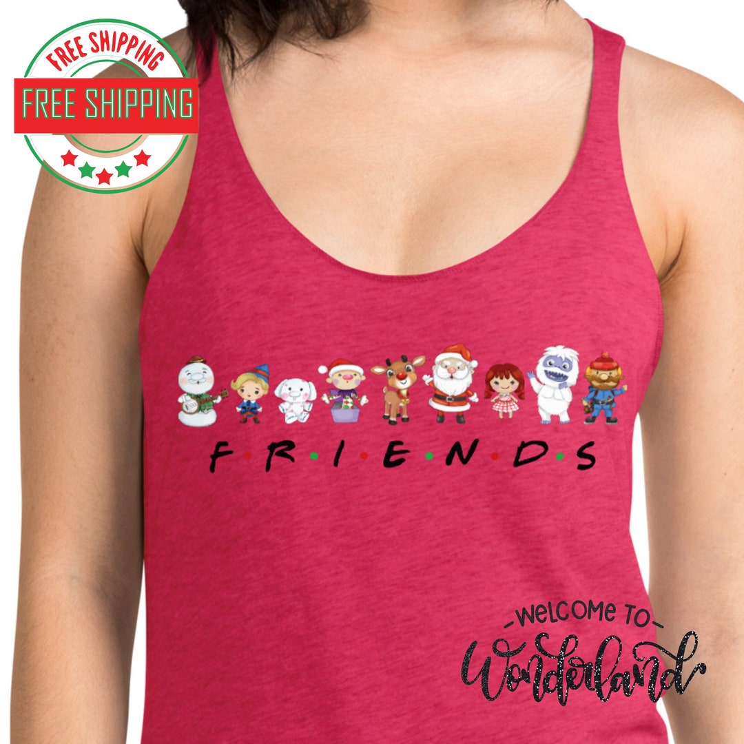FRIENDS Rudolph Reindeer Holiday Ladies Tank Top. FREE SHIPPING ...