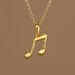 Gold Music Note Necklace Eighth Note Necklace Music Note - Etsy