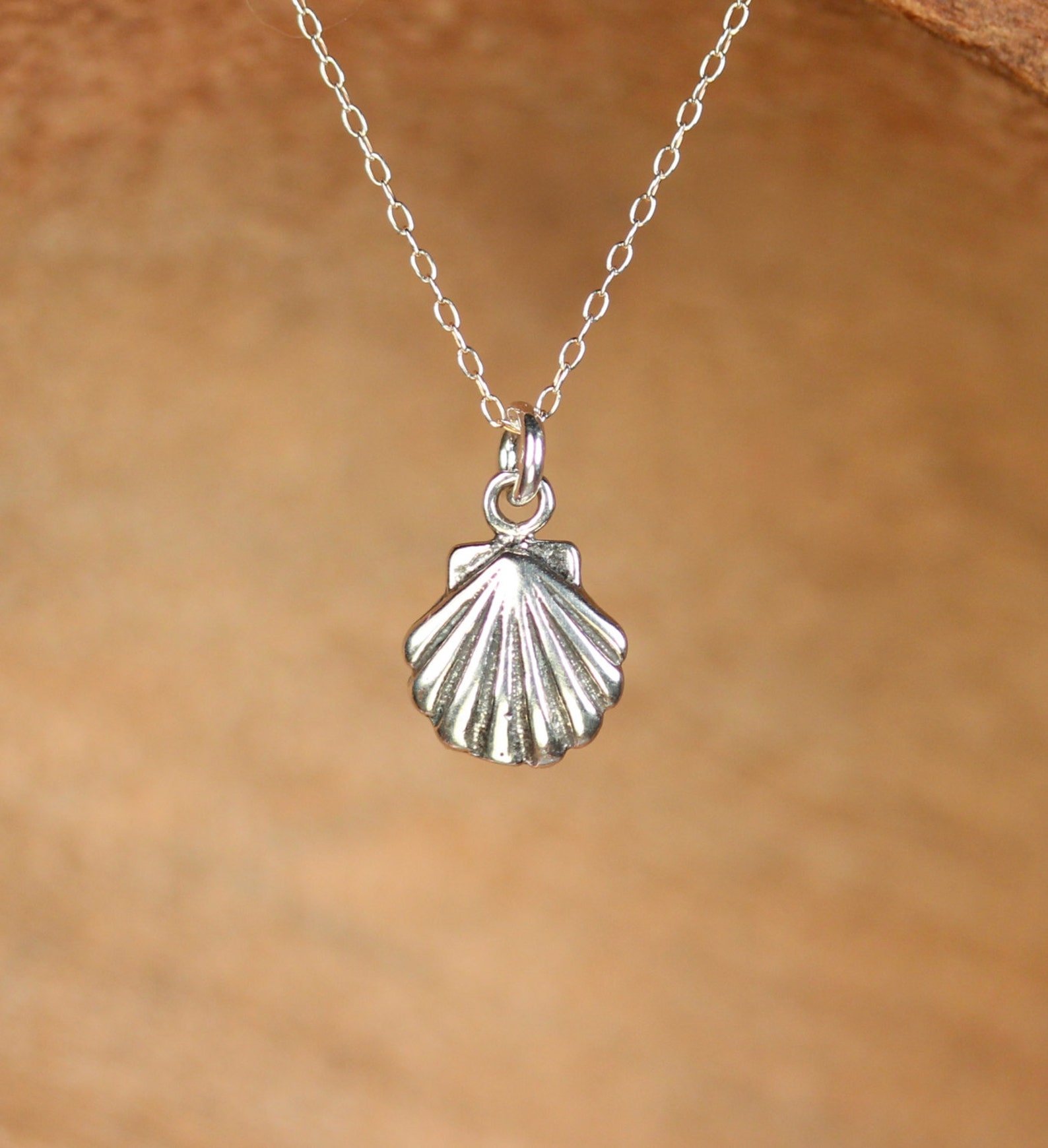 Silver Shell Necklace Tiny Shell Necklace Sea Shell - Etsy