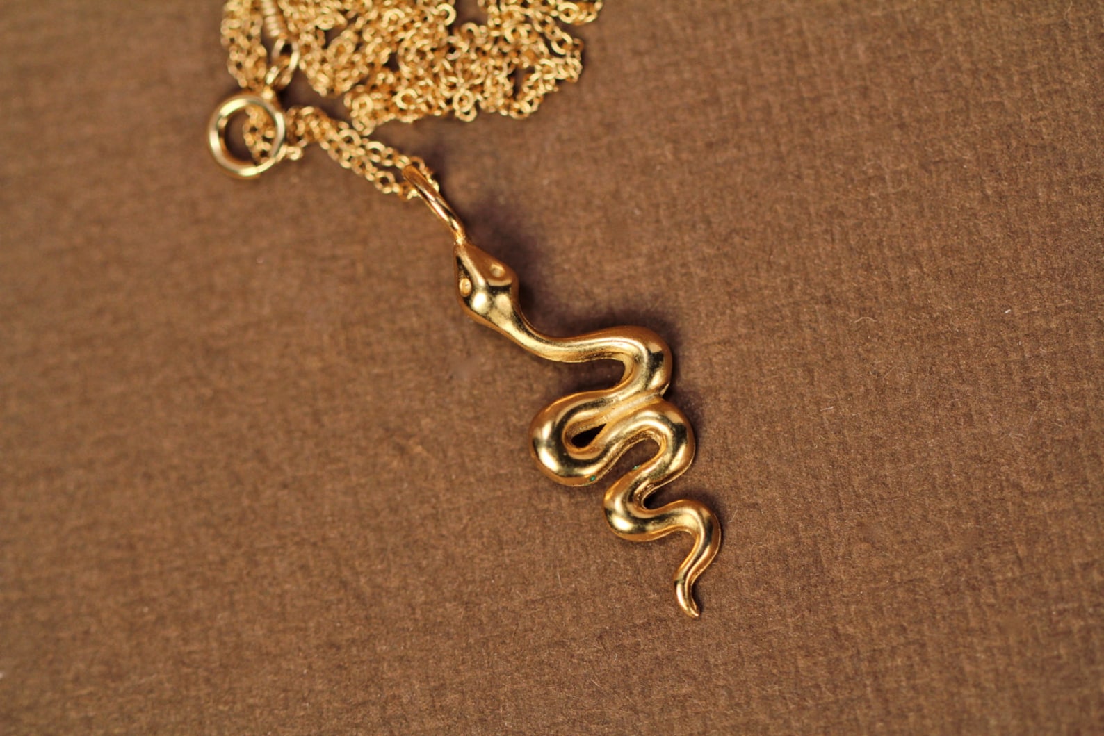 Snake Necklace: Sleek Serpent Pendant on a Sterling Silver Chain - Etsy