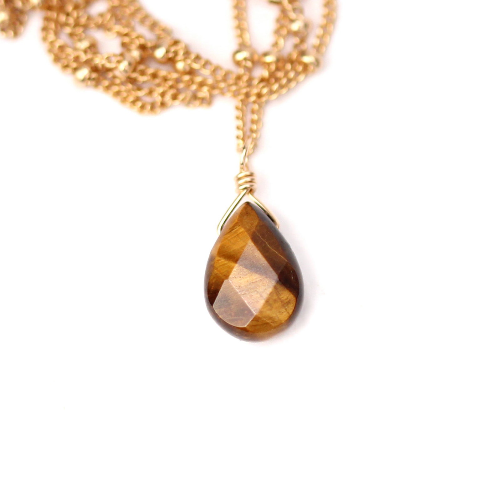 Tiger Eye Necklace - Tigers Eye Jewelry - Cats Eye Necklace ...