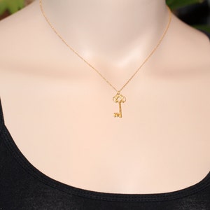 Gold Key Necklace - Little Gold Key - Key Necklace - Delicate - Dainty ...