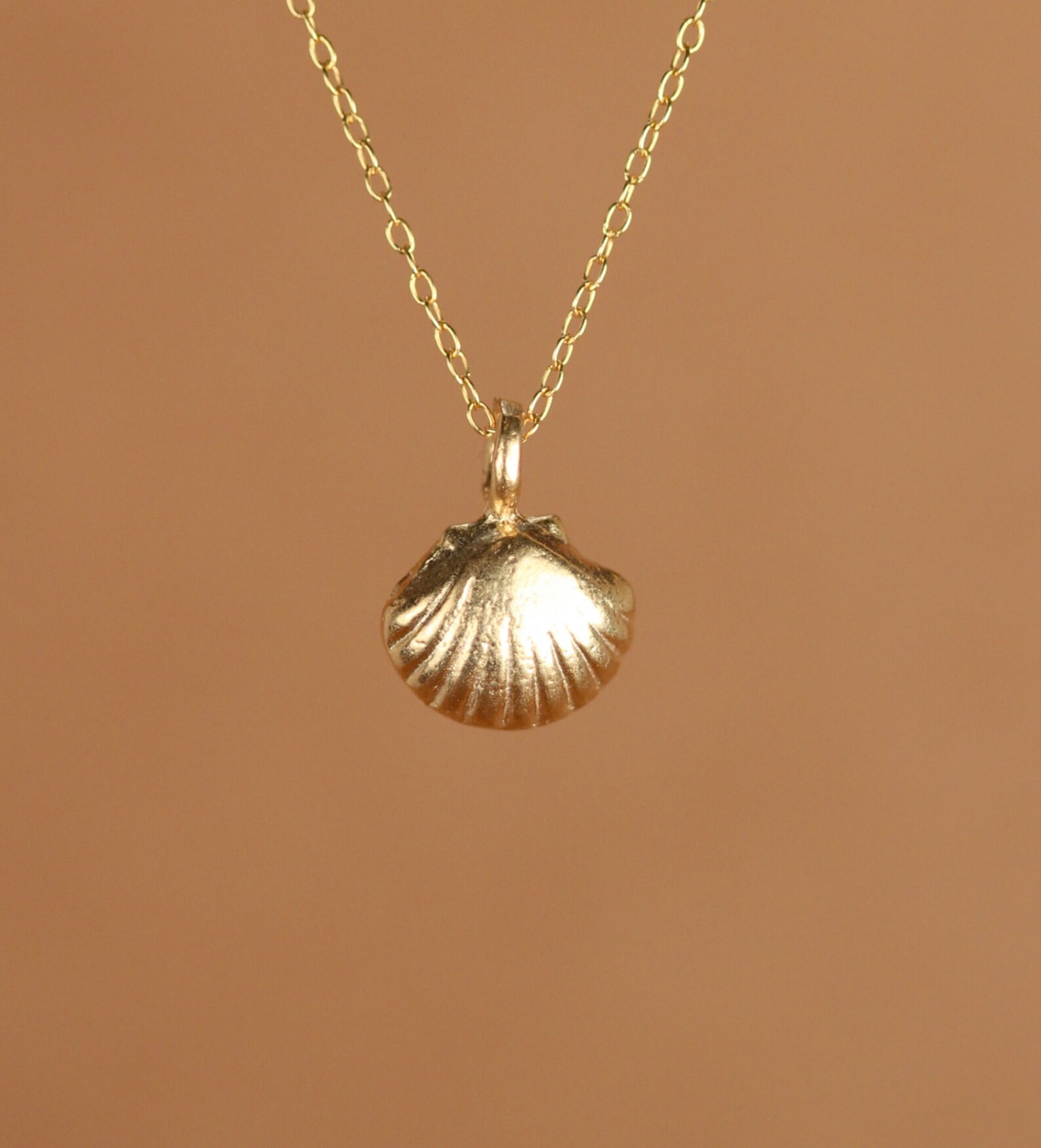 Seashell Necklace in Gold, Beachy Necklace, Silver Sea Shell Pendant ...