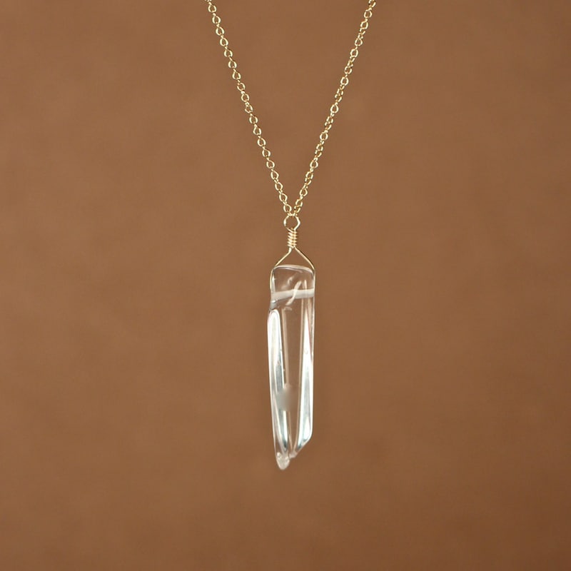 Quartz Crystal Necklace - Etsy