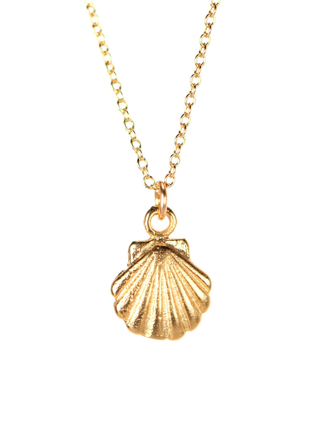 Tiny Shell Necklace Gold Shell Necklace Sea Shell Necklace - Etsy