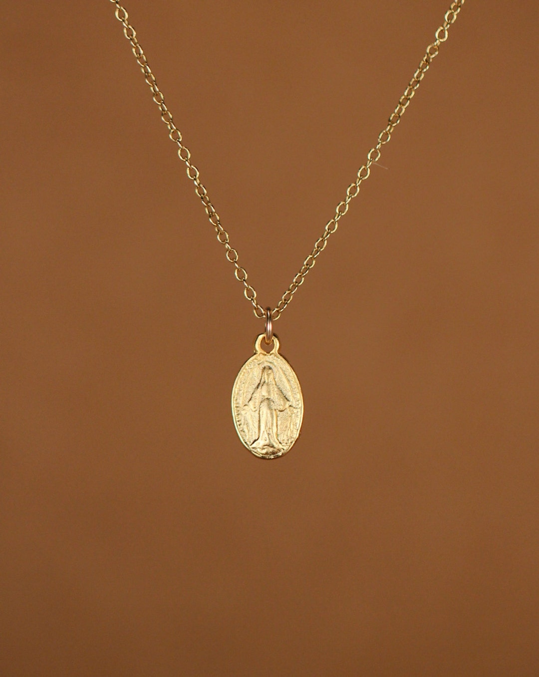 Virgin Mary Necklace, Religious Necklace, Catholic Necklace, Protection ...