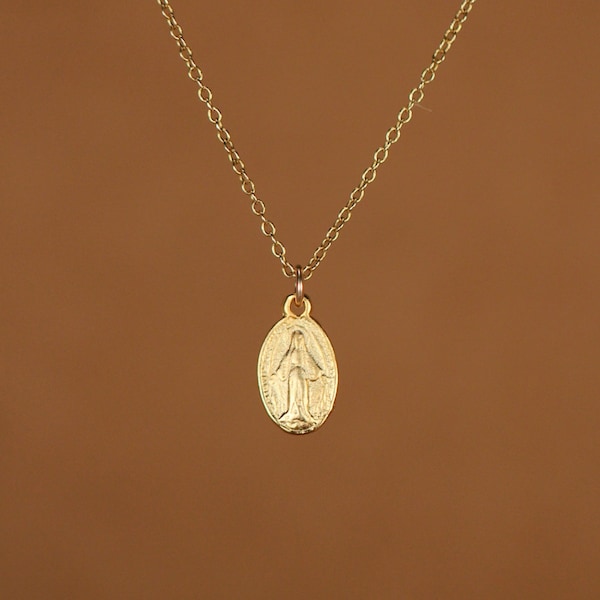 Virgin Mary Necklace - Etsy