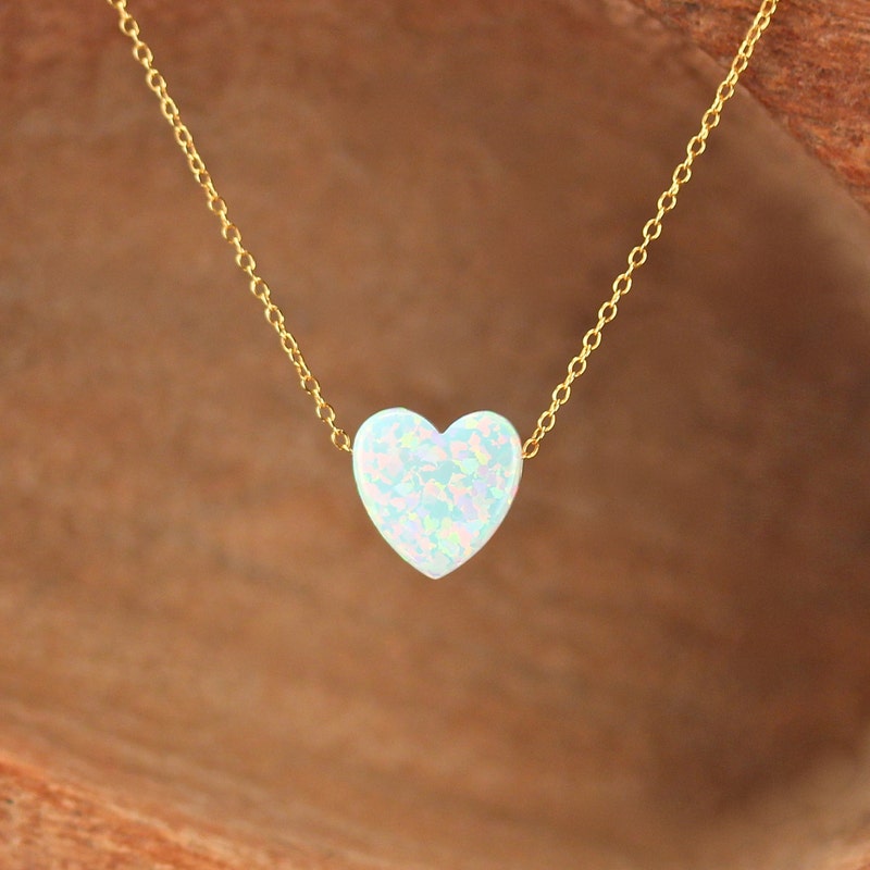 Opal Heart - Etsy