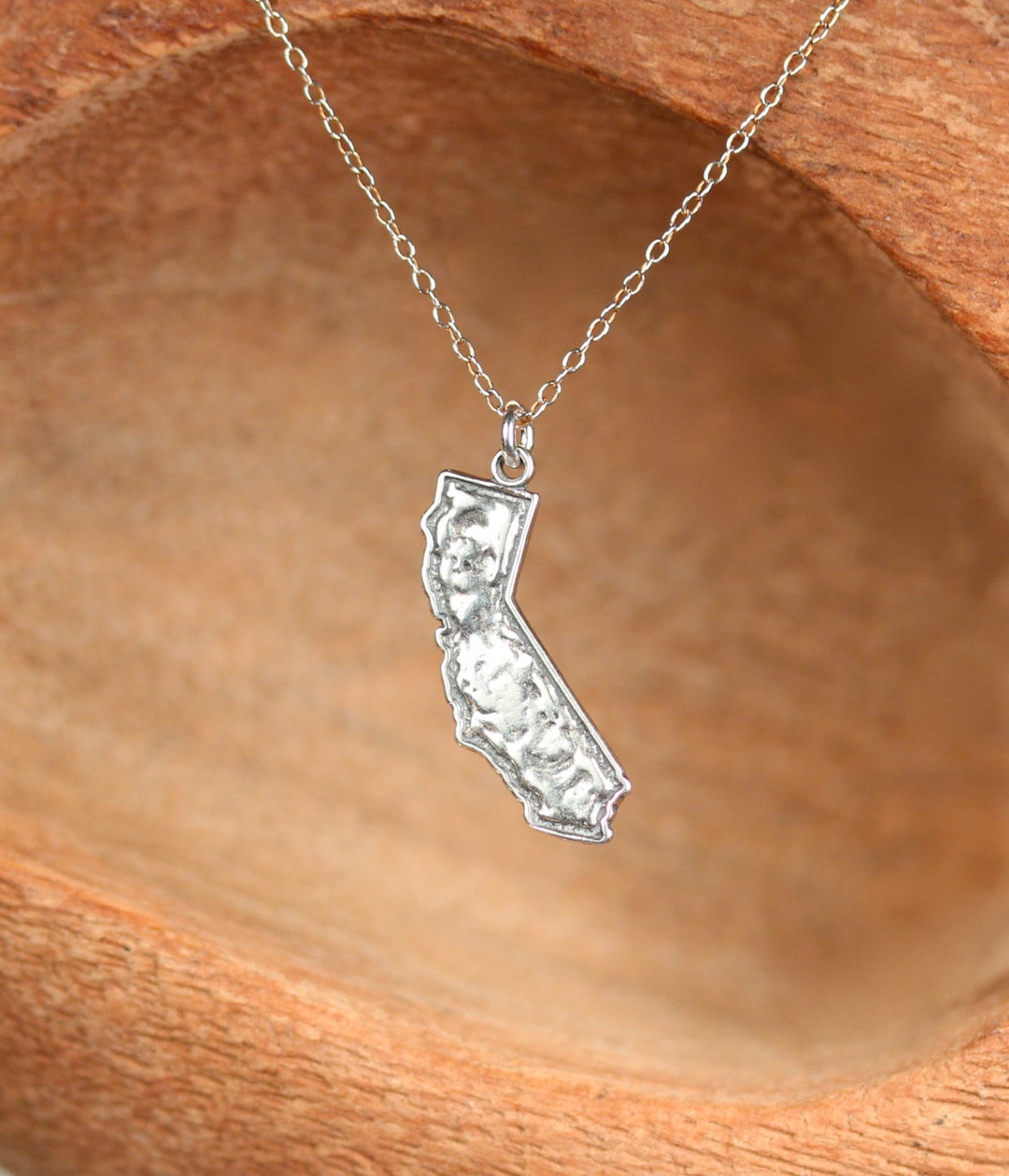 California Necklace, Los Angeles Pendant, the Golden State, LA Gift ...